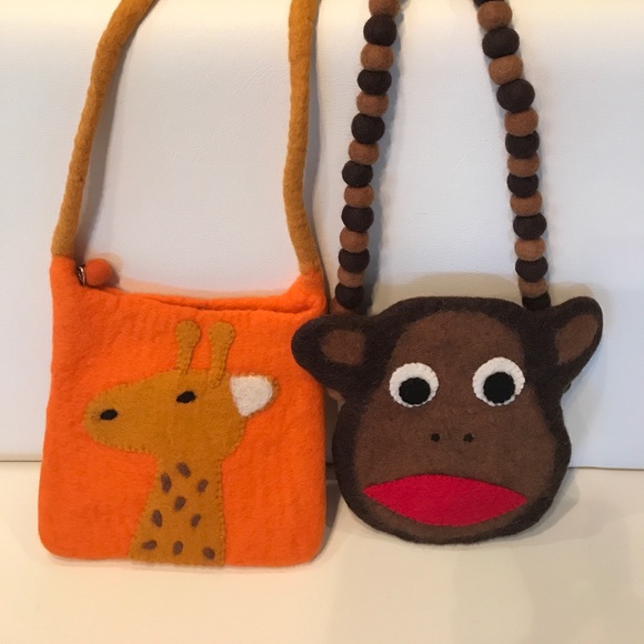 Handmade | Accessories | Kids Animal Purse Elephant Monkey Bear Giraffe ...
